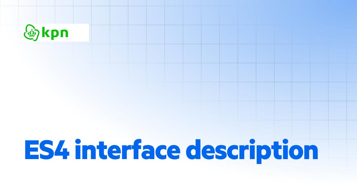 ES4 interface description | KPN Things User Guide