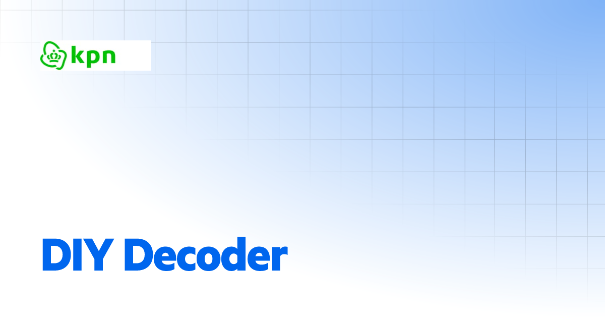 DIY Decoder | KPN Things User Guide
