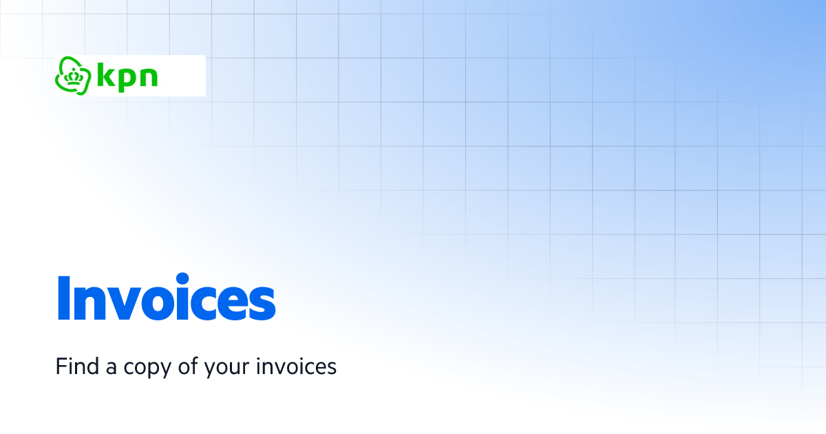Invoices | KPN Things User Guide