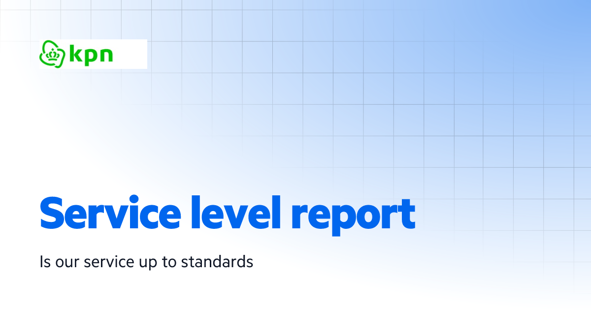 Service level report | KPN Things User Guide