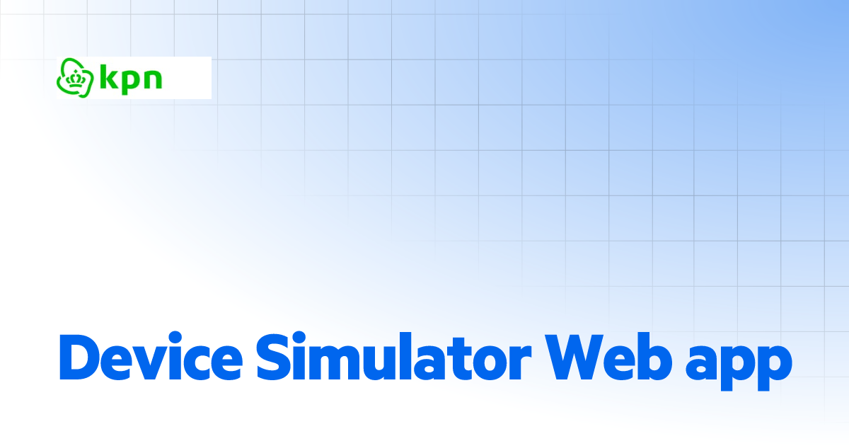 Device Simulator Web app | KPN Things User Guide