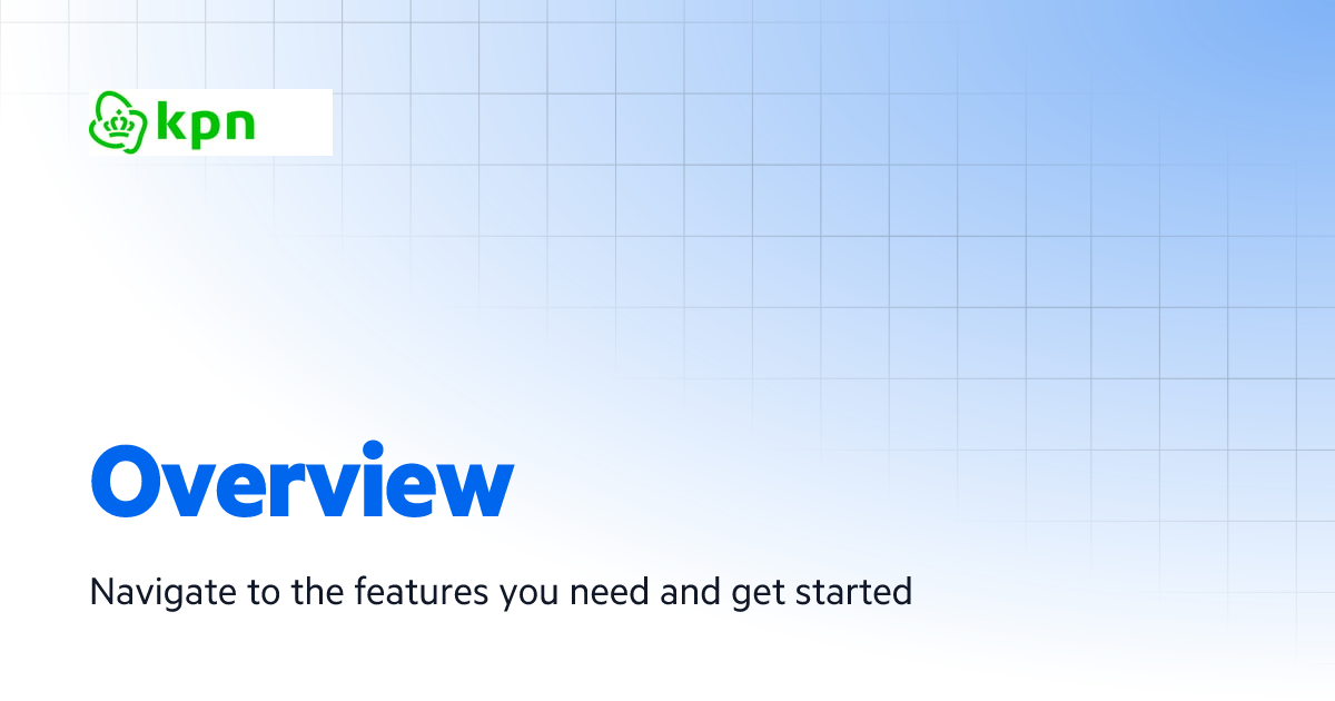Overview | KPN Things User Guide