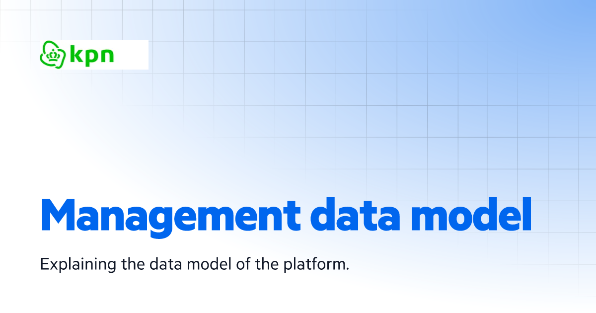 Management data model | KPN Things User Guide