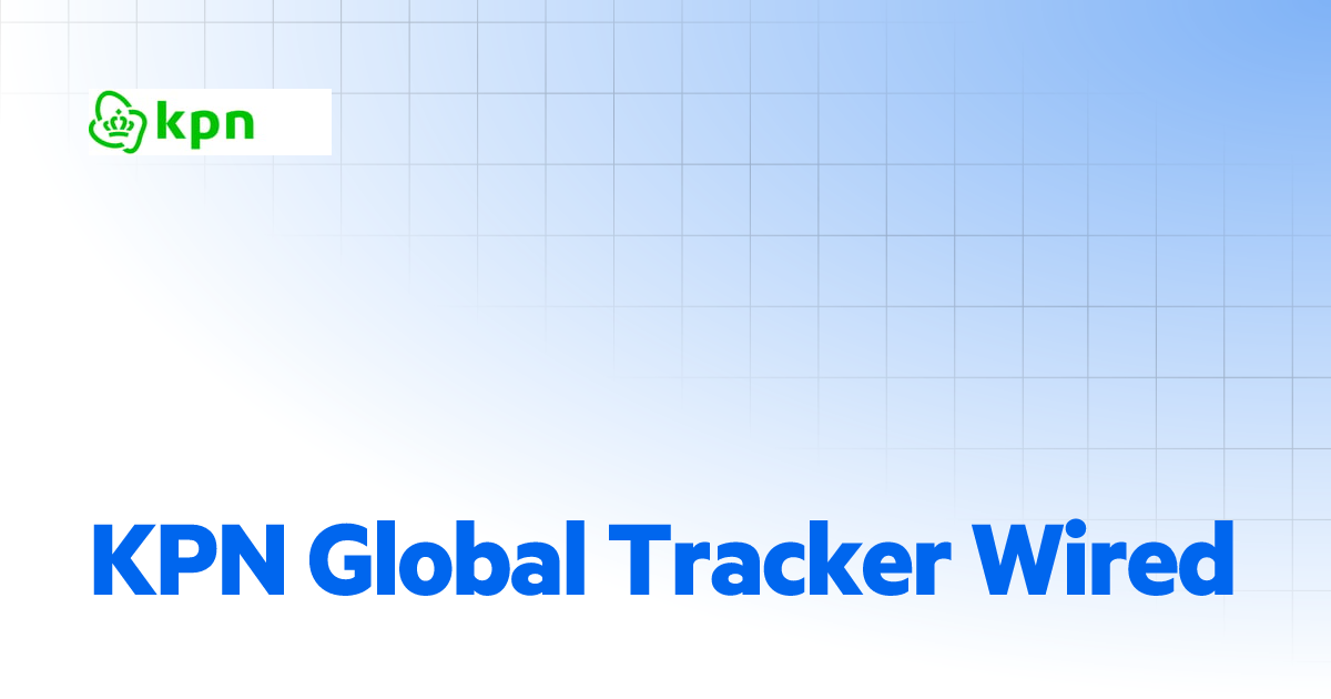 KPN Global Tracker Wired | KPN Things User Guide